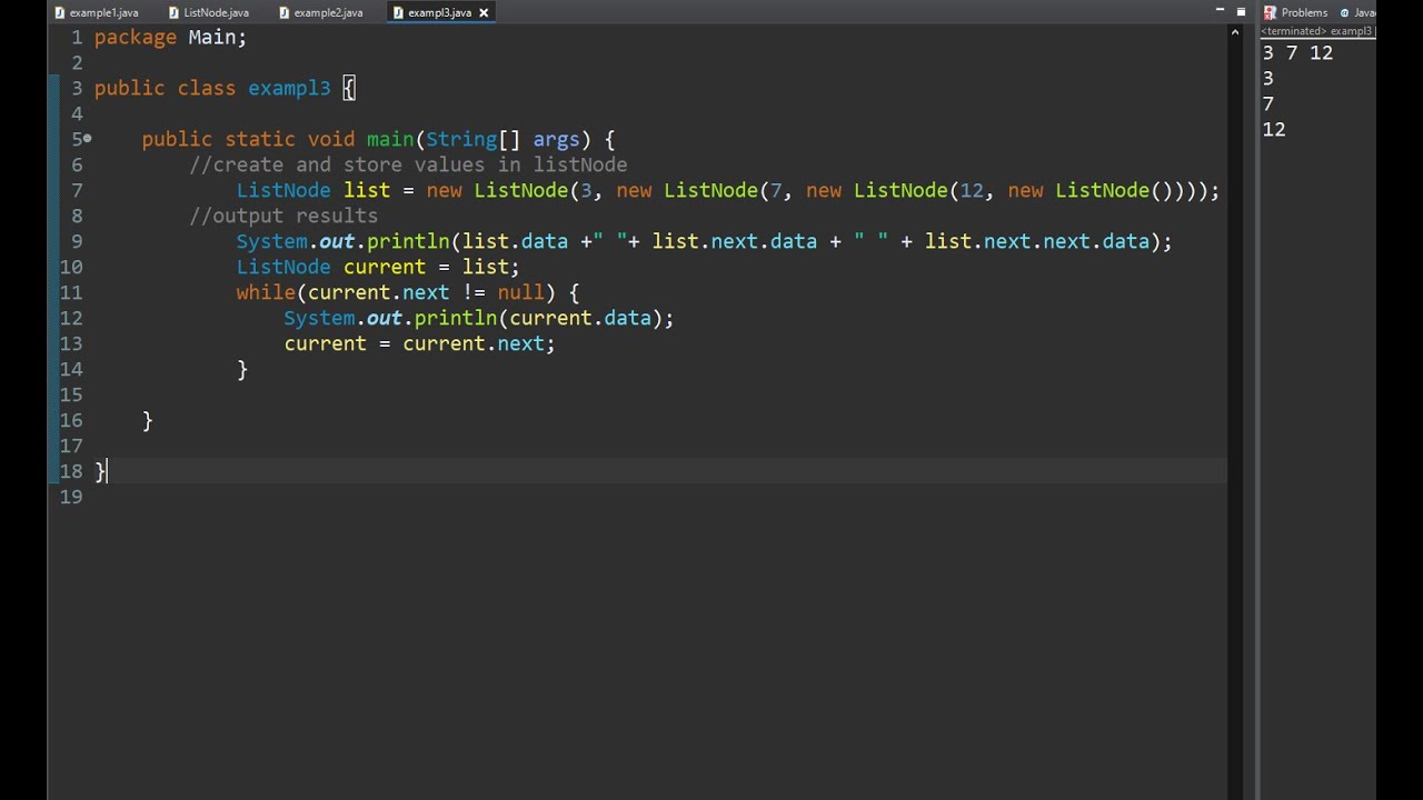 Building Java Programs || CH16 (ListNode) || output with a while loop