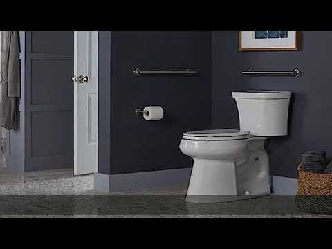 Kohler K-25224-0 Highline Toilet, White & Fluidmaster 7530 Universal Better Than Wax Toilet Seal, W