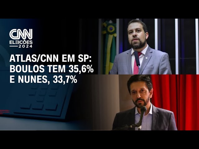 Boulos tem 35,6% e Nunes, 33,7%, diz pesquisa Atlas/CNN em SP | CNN Brasil
