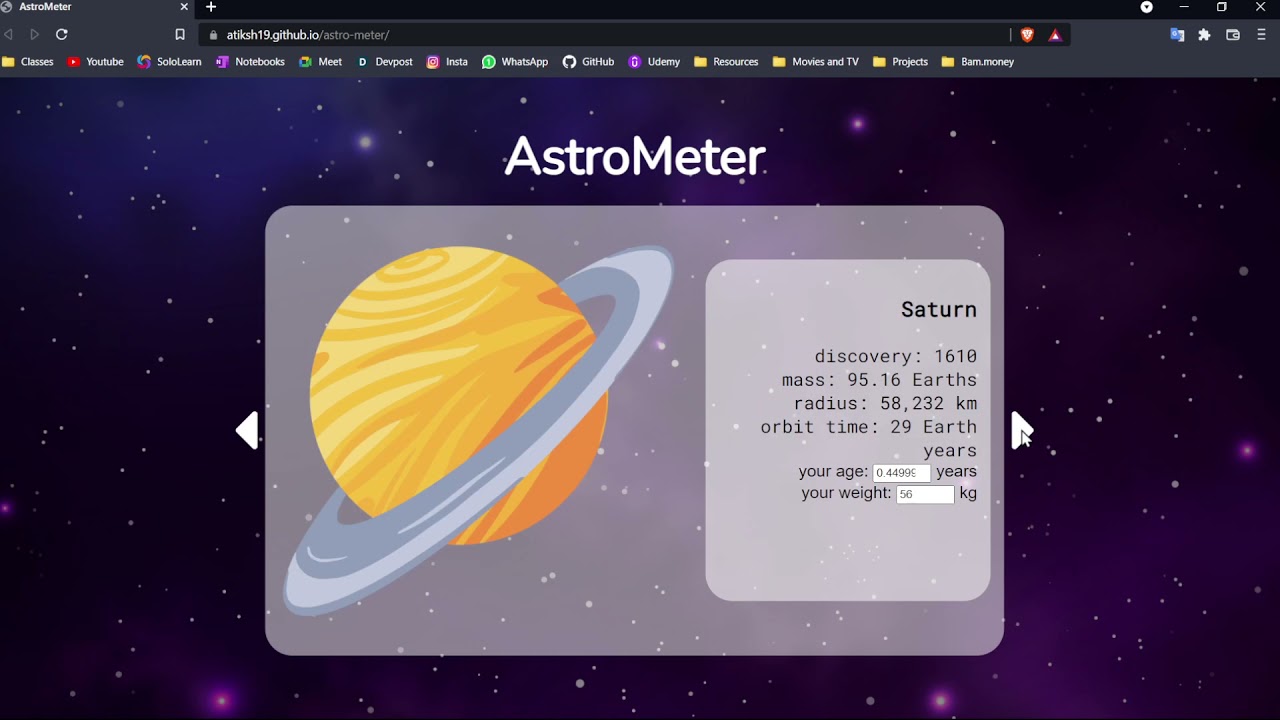 GitHub - atiksh19/astro-meter: See how much you would weigh or how old ...