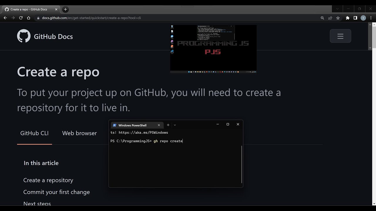 Creating A Repository with GitHub CLI.