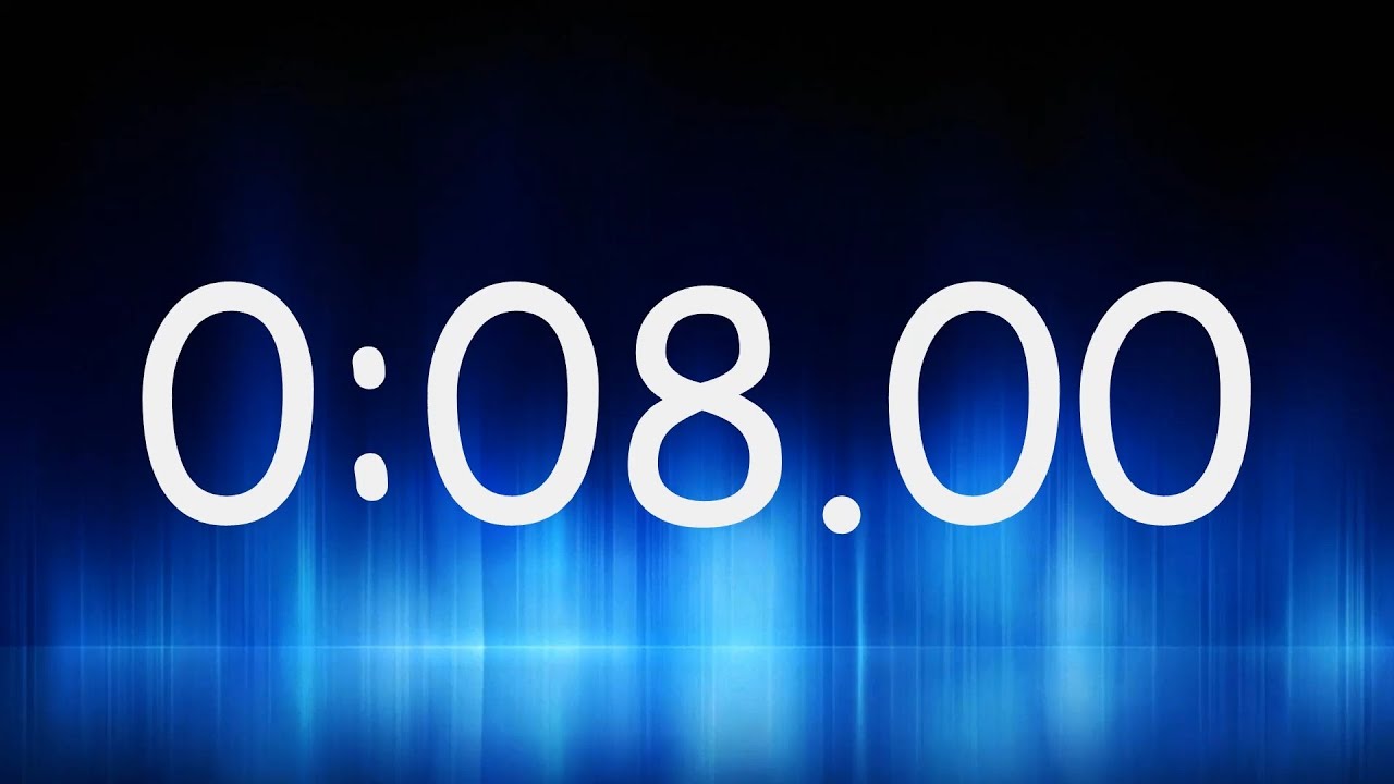 8 Second Timer - Countdown from 8 to 0