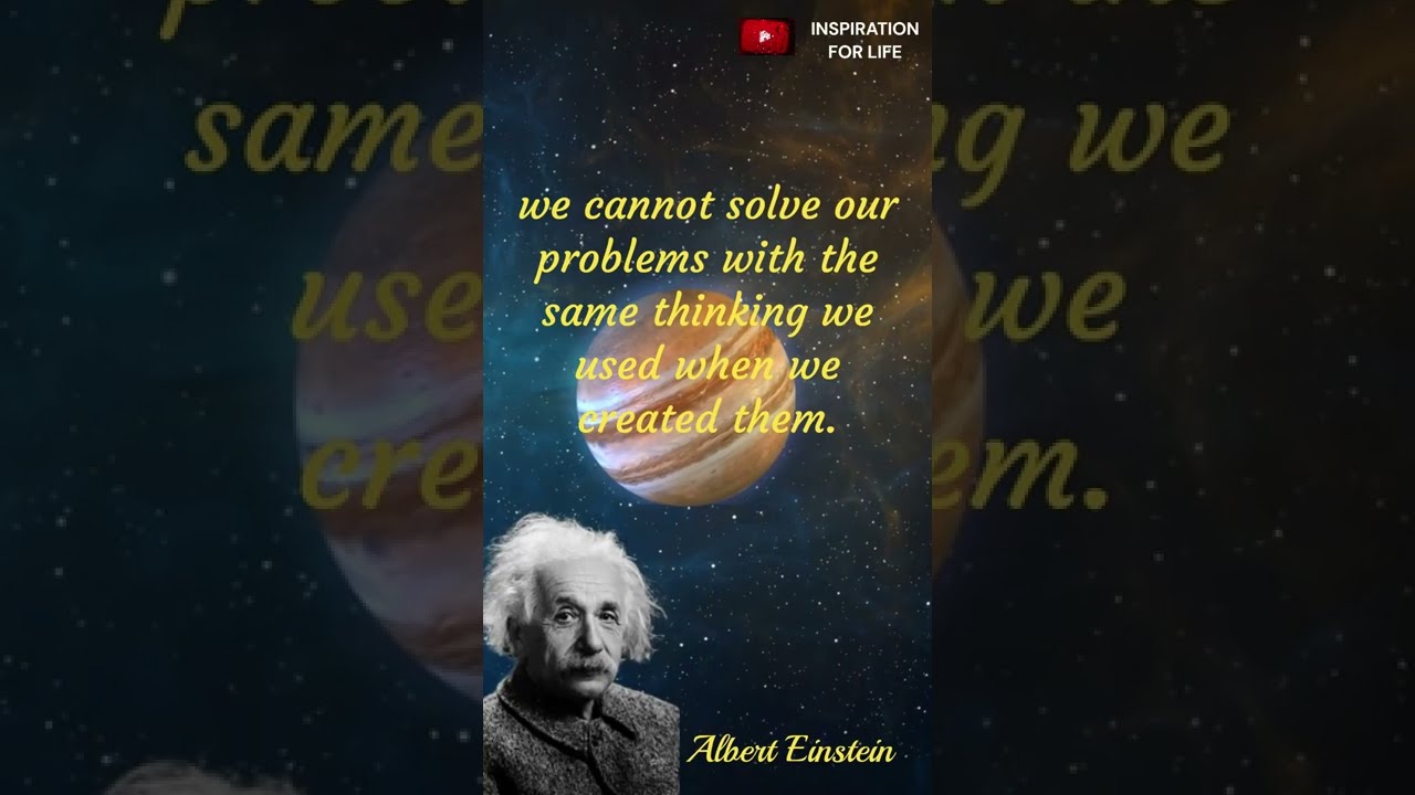 We cannot solve our problems