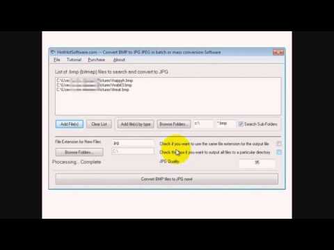 How to Convert BMP to JPG JPEG in batch or mass conversion