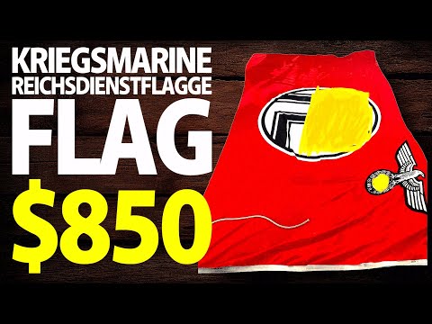 $850 | WW2 German Navy Kriegsmarine State Service Reichsdienstflagge | Military Antiques Toronto