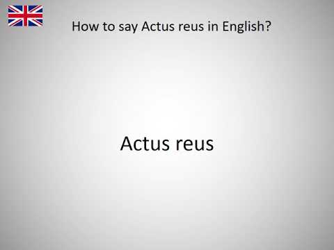 How to say Actus reus in English?