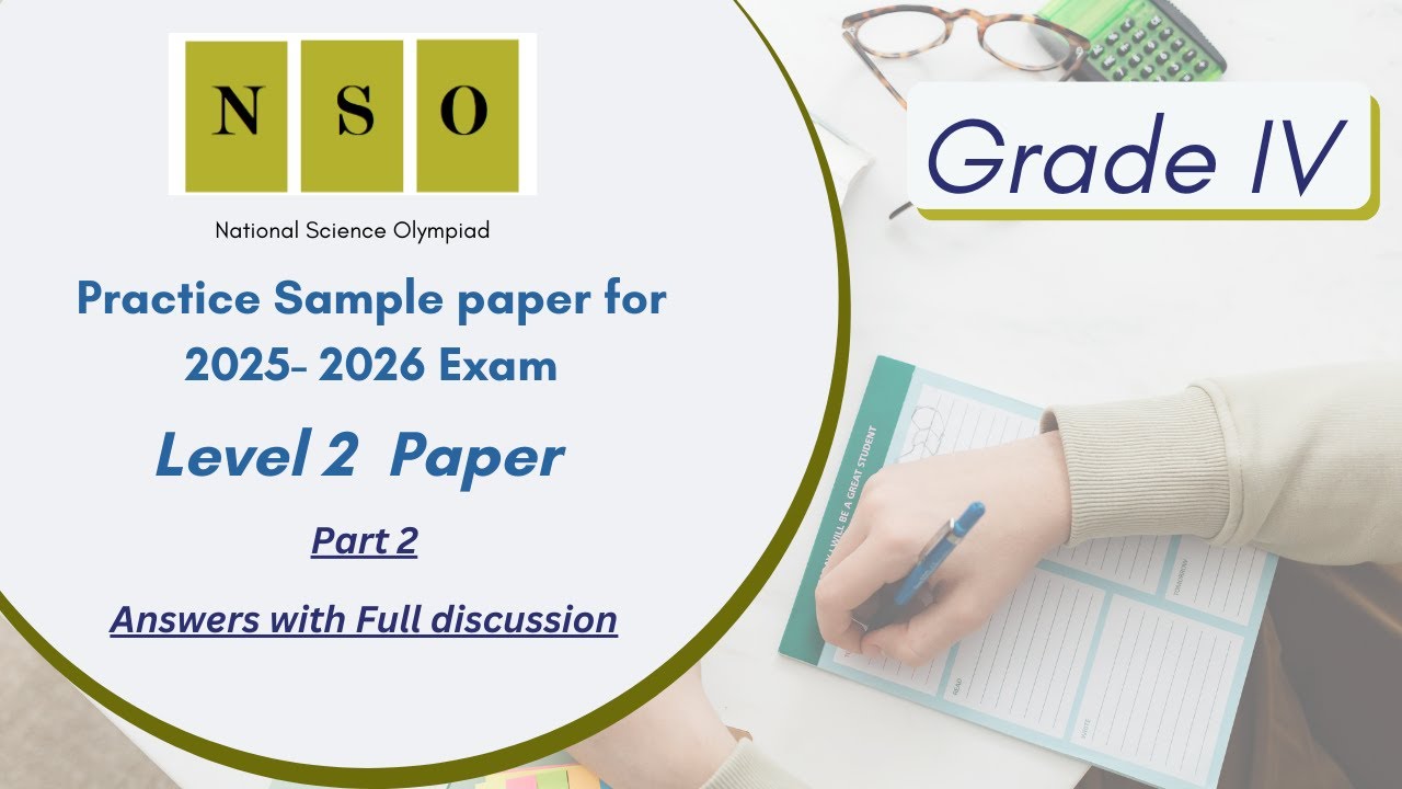 National Science Olympiad (NSO)  Level 2- SOF previous year paper for Class 4 - Part 2
