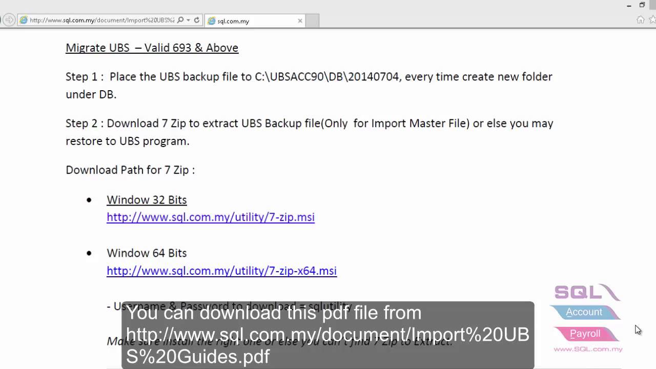 UBS Account Import