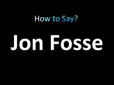 How to Pronounce Jon Fosse (correctly!)