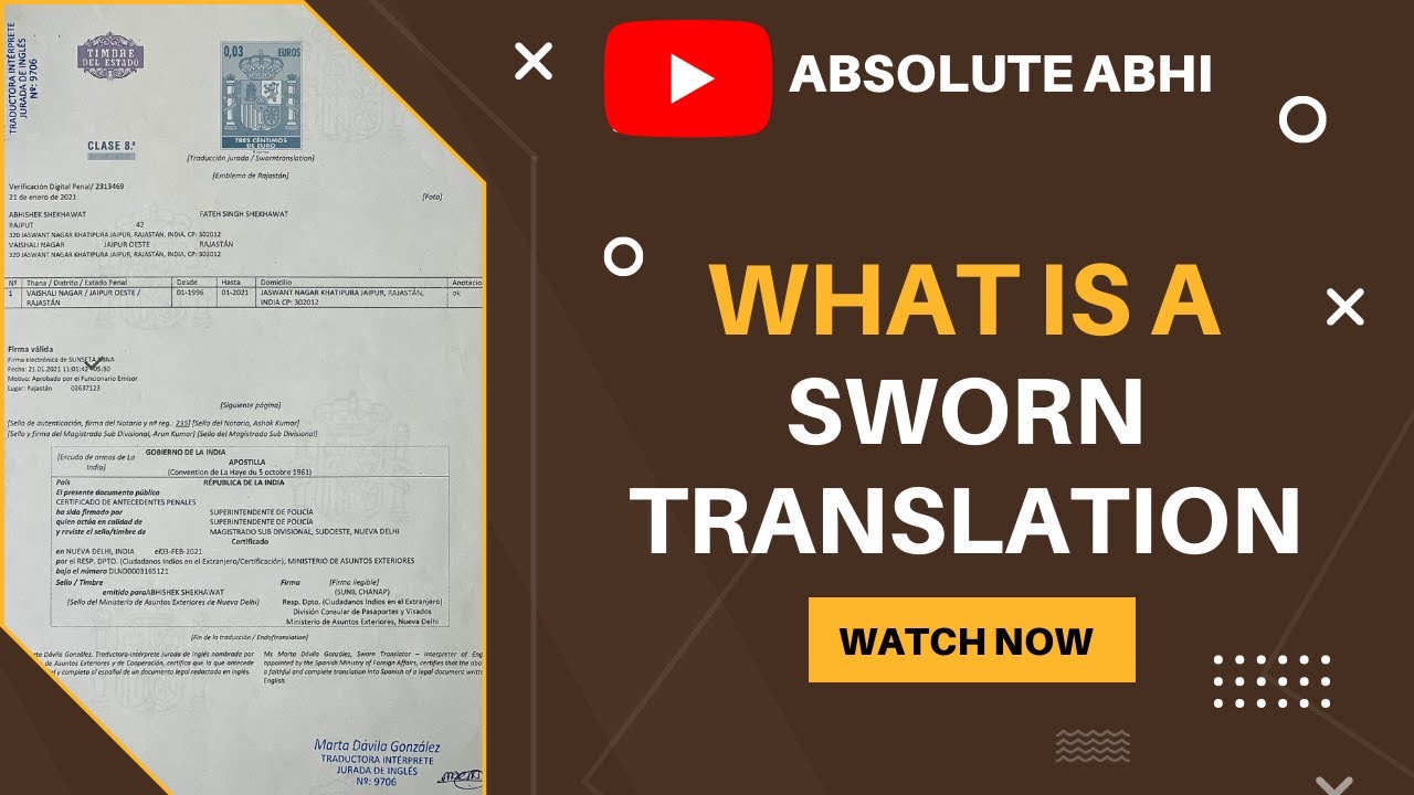 What Is A Sworn Translation | Sworn Translation Services In India | All about Sworn Translation