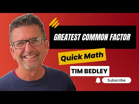 Greatest Common Factor GCF