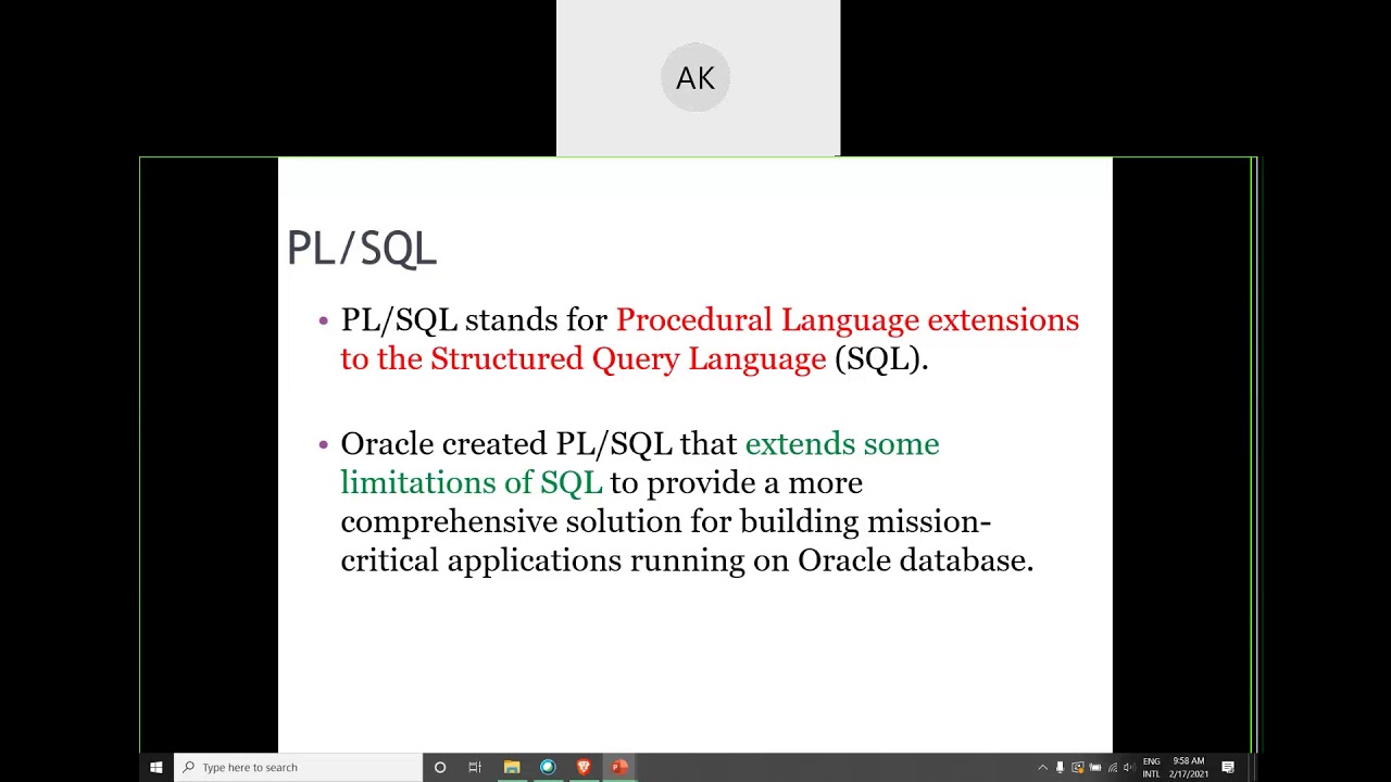 Unit 4 - Understanding PL/SQL