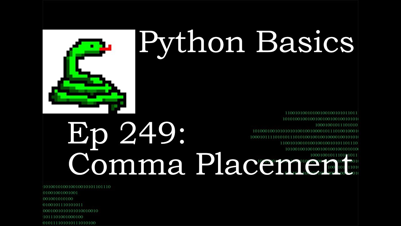 Python Basics Comma Separation with A String