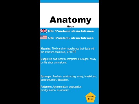Anatomy meaning pronunciation and synonyms #Shorts