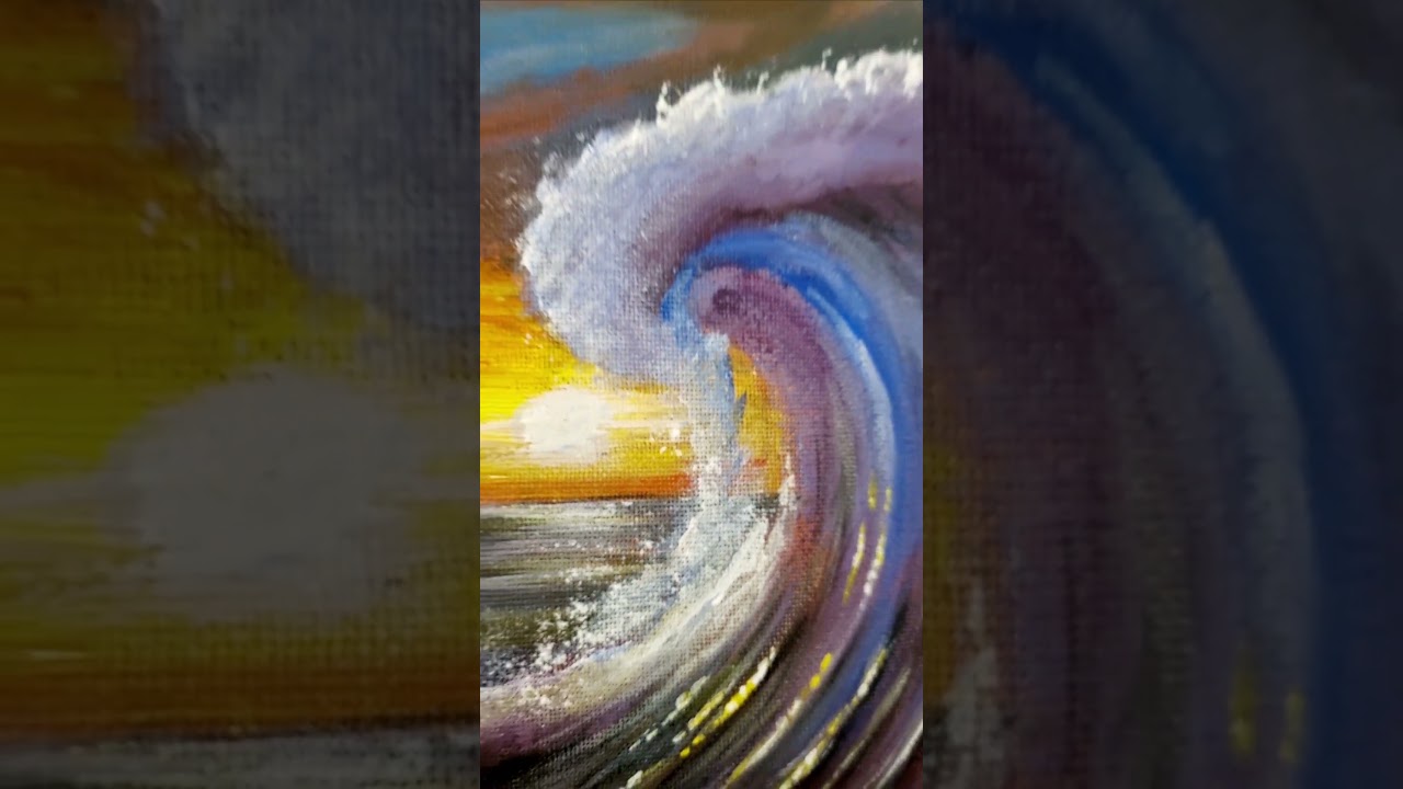 How to paint easy wave..#art #easywavepainting