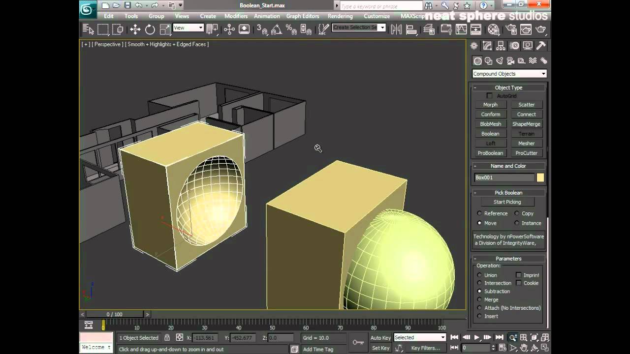 Learn  Autodesk 3ds Max - Chapter 6 - Boolean operations with Pro Boolean