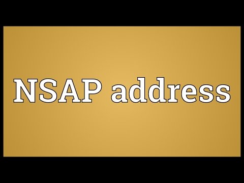 NSAP address Meaning