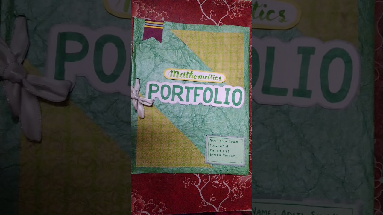 Class 10 || Mathematics || Portfolio || Surface Areas and Volumes