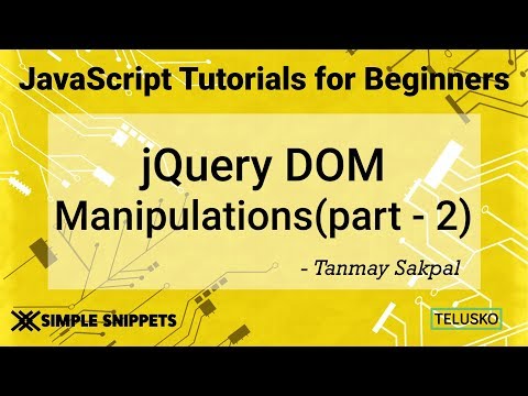 Learn 45 JQuery DOM Manipulations Part 2 - Mind Luster