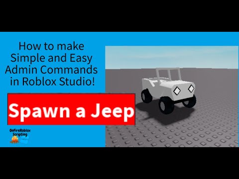 How to make Simple and Easy Admin Commands in Roblox Studio!