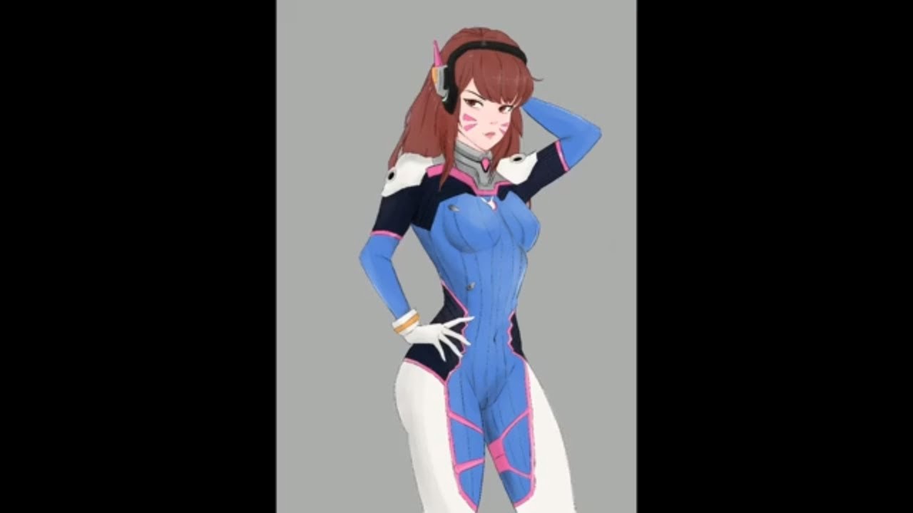 D.va Overwatch Procreate timelapse drawing