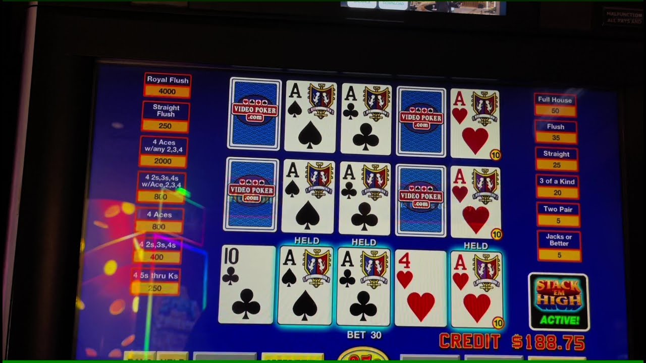 Stack'em High Video Poker at Foxwoods
