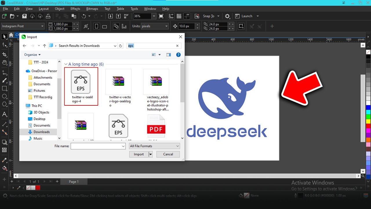 How to Import & Edit EPS File in CorelDraw Tutorial