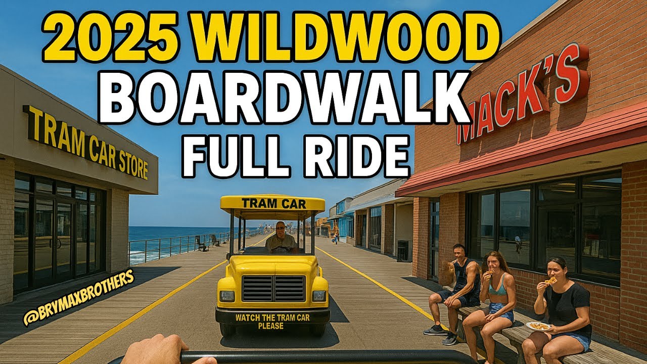 VLOG 56: Wildwood 2025 Full TramCar Ride on Boardwalk | 4K POV Tour! First-Ever FORD Truck TRAM car
