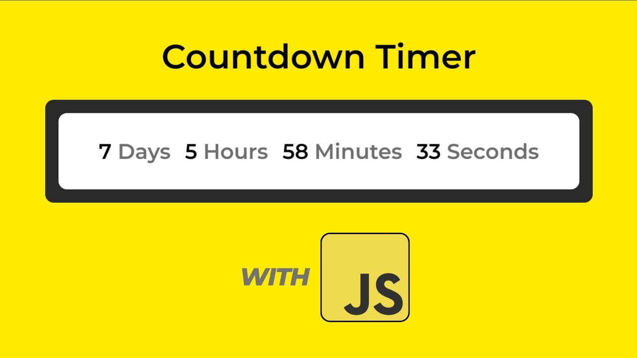 How To Create a Countdown Timer Using JavaScript from Scratch | JavaScript Project