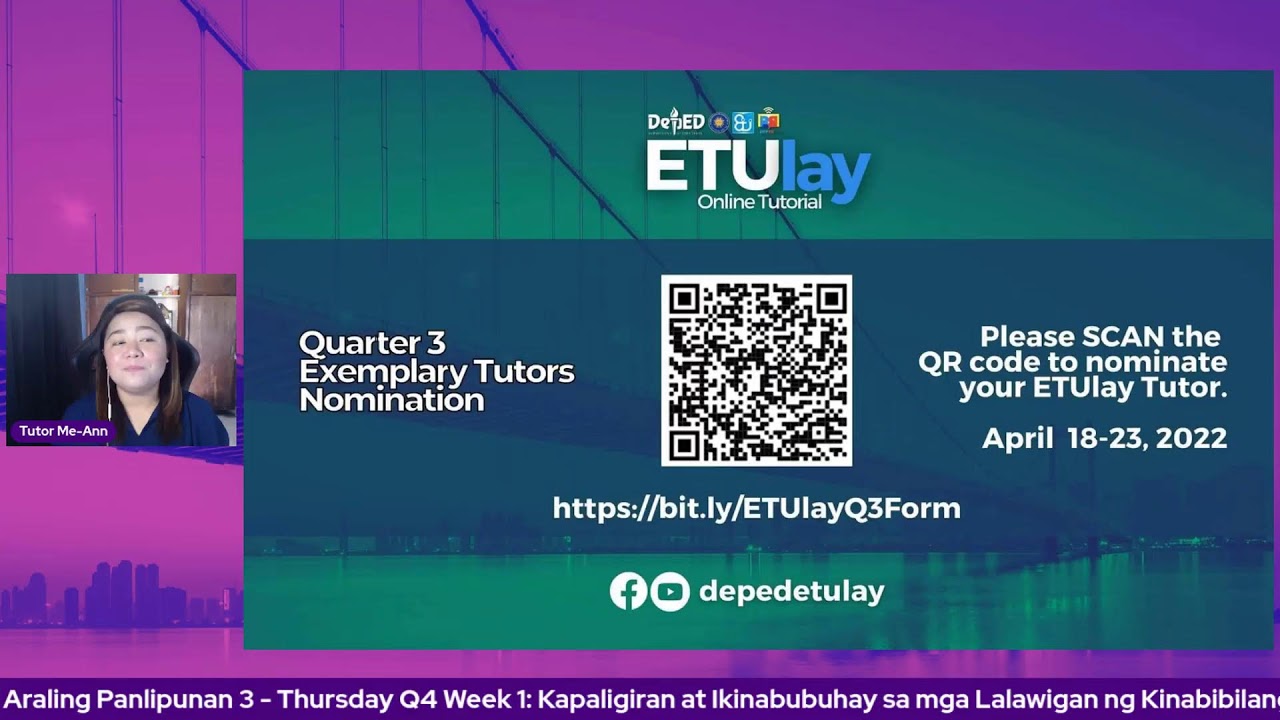 Araling Panlipunan 3  - Thursday Q4 Week 1 #ETUlayLevelUp