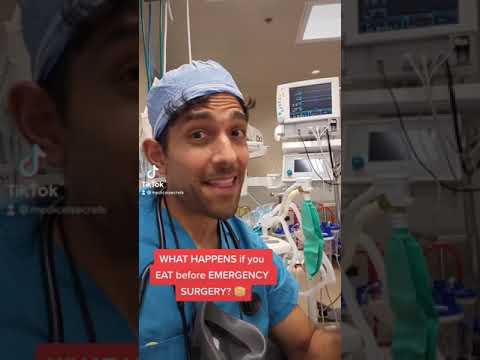 What happens if you eat before emergency surgery?