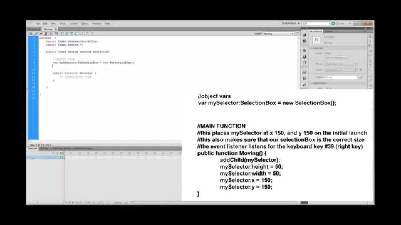 ActionScript 3 Tutorial: Menu Movement