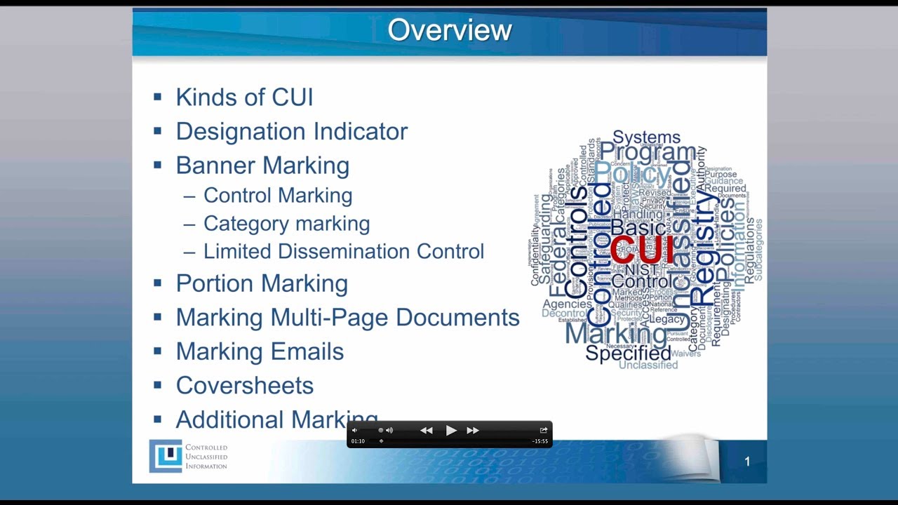 Controlled Unclassified Information - Introduction to Marking