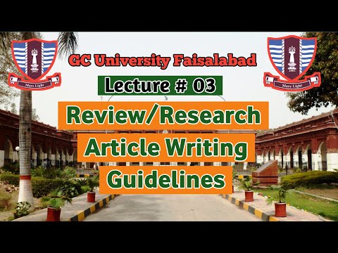 Research/Review article/Thesis Writing Guide 3rd Lecture|Government College University Faisalabad