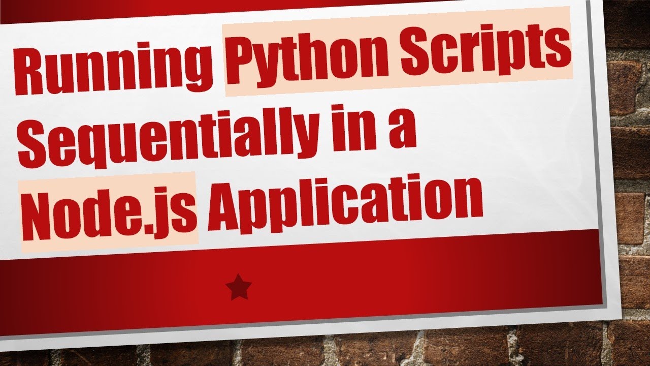 Running Python Scripts Sequentially in a Node.js Application