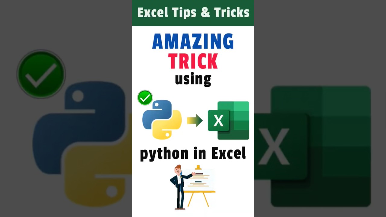 How to use Python in Excel. #exceltricks #pythonprojects #exceltutorial