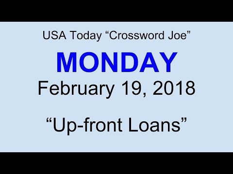 "Up-front Loans" February 19, 2018