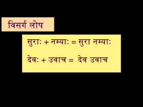 Sandhi Prakaranam Part 3 (Visarga Sandhihi)
