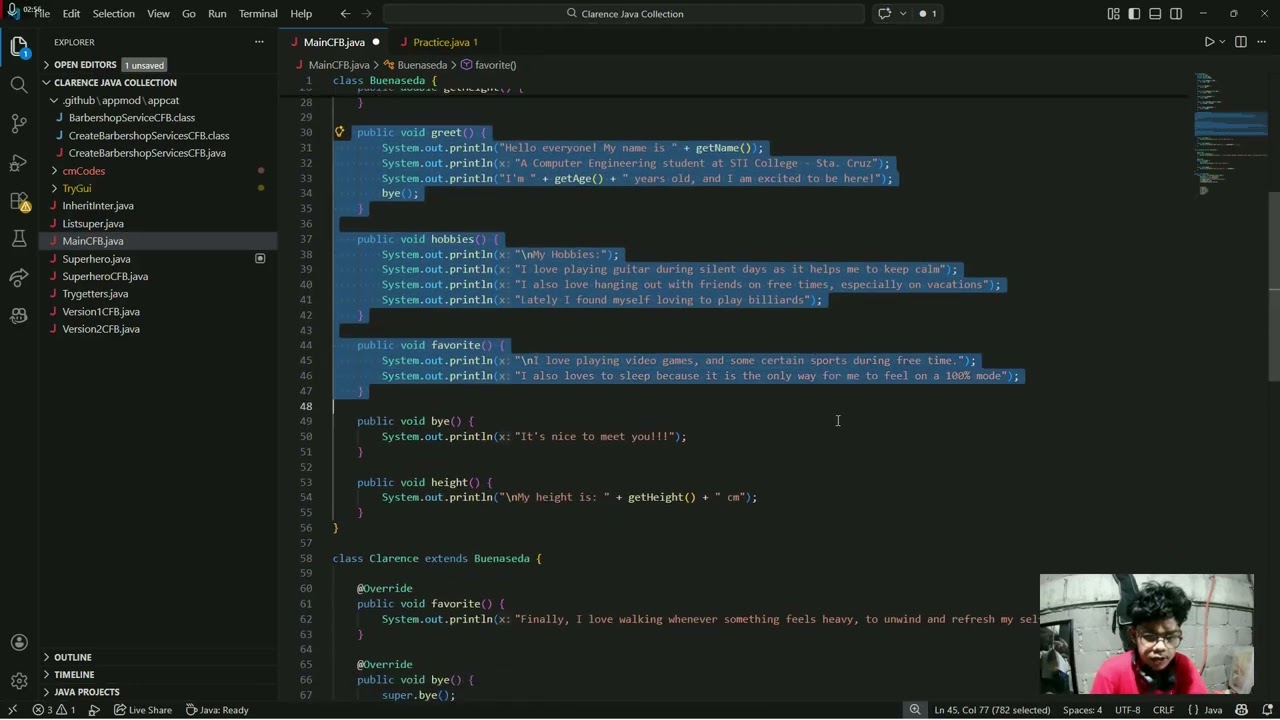 Laboratory Exercise 1: Inheritance