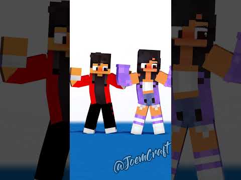TING TING TANG TANG TIKTOK  COUPLE DANCE APHMAU LOVE AARON #shorts #trend #tiktok #minecraftshorts