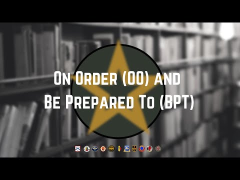 On Order and Be Prepared To