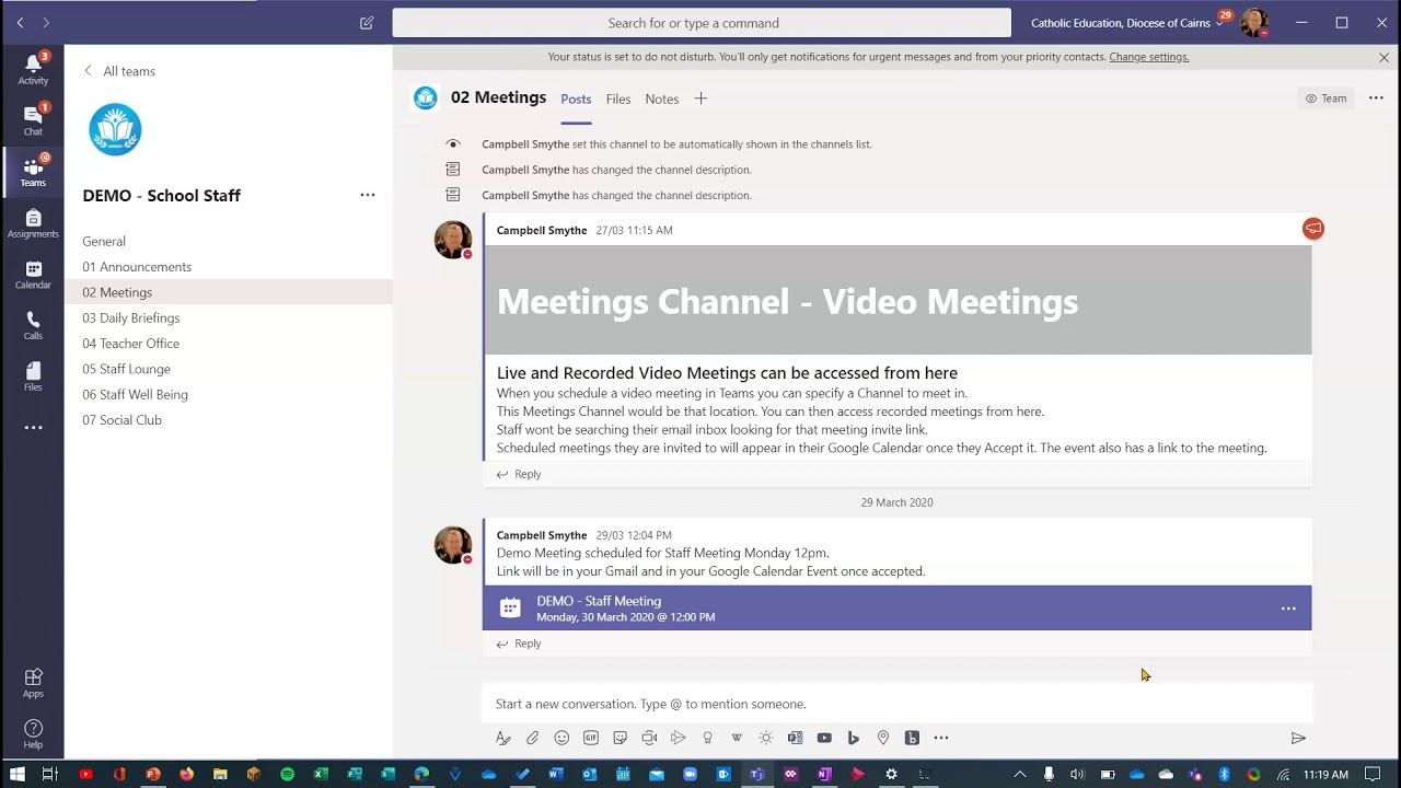 Teams - Set your Availability Status