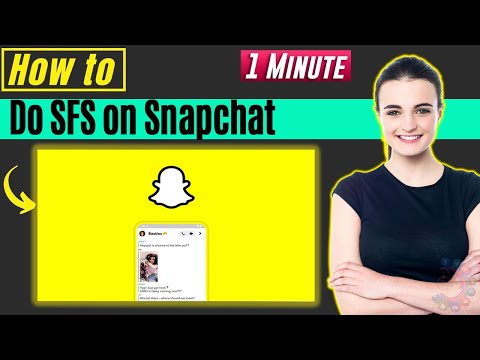 How to do sfs on snapchat 2024 | How to 1 Minute