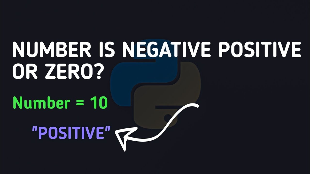 Python Program to Check if a Number is Positive, Negative, or Zero