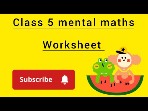 Mental maths | worksheet-1, class 5, large numbersYouTube