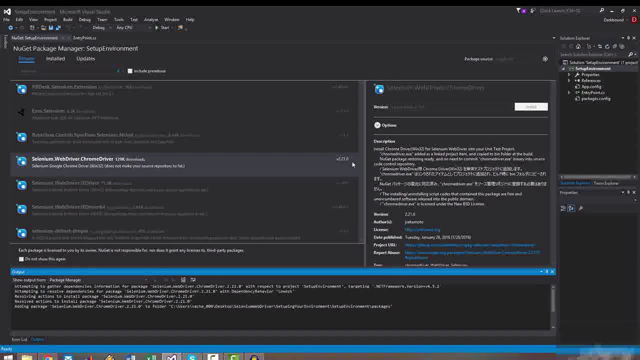 Chapter 3: Selenium WebDriver SetUp