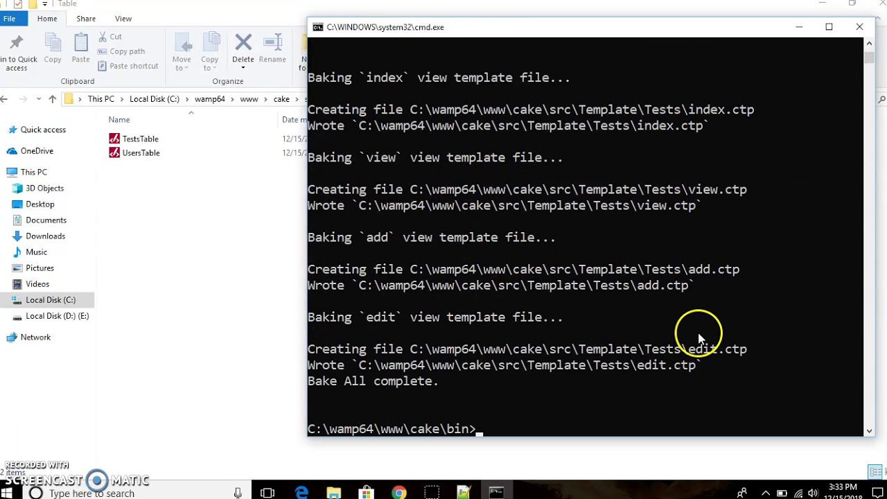 cake bake||command in cakephp || cakephp console ||cake bake console || cakephp cake commands