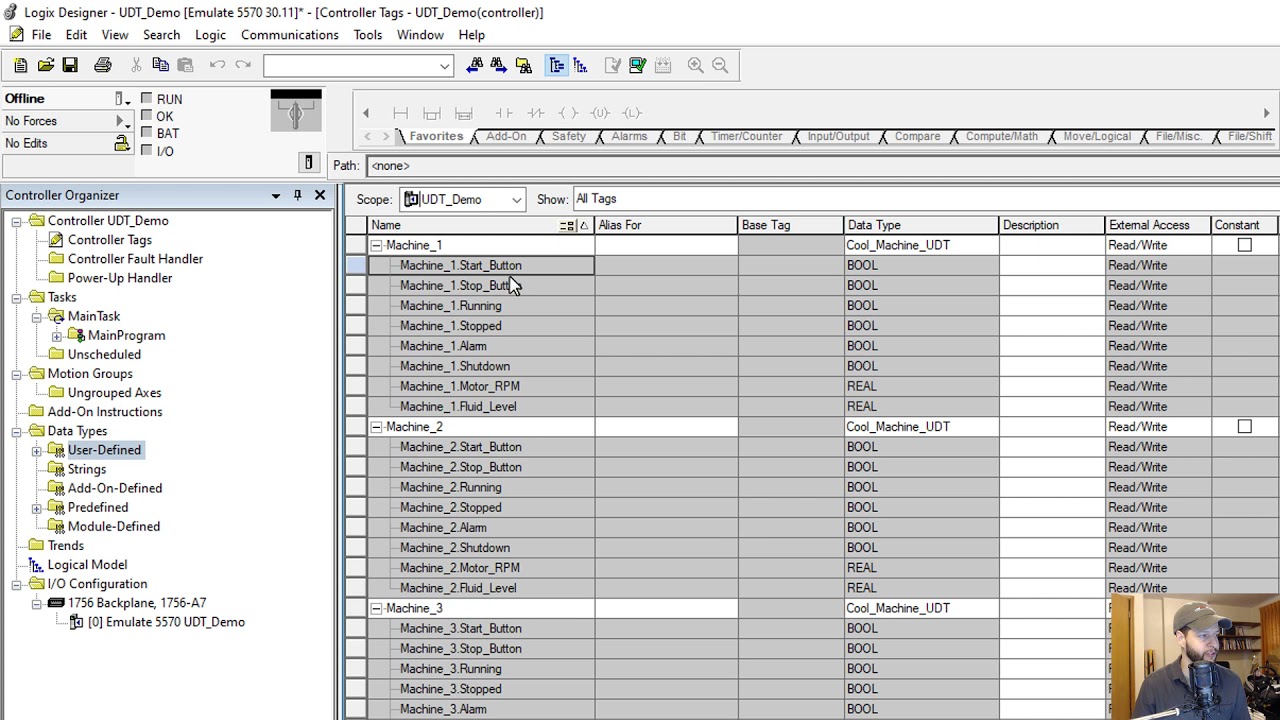 User Defined Data Types - Studio 5000 Logix Designer
