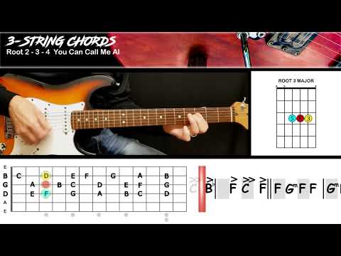 You Can Call Me Al - Paul Simon | EASY GUITAR | 3 String Chords