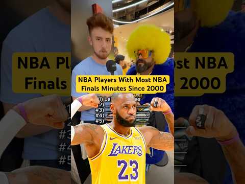 Can you name the 5 NBA Players With Most NBA Finals Minutes Since 2000? #nba #nbafinals #lebron